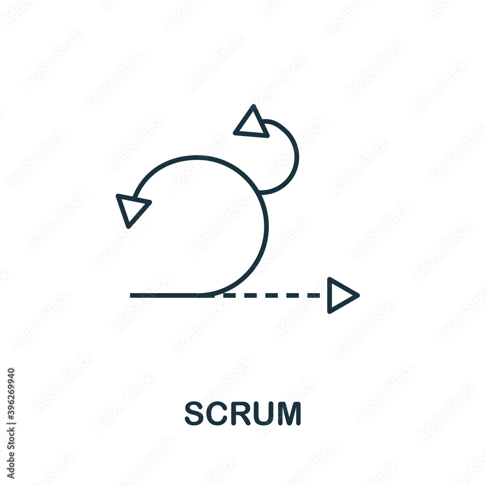 Scrum Icon Line Style Element From Agile Collection Thin Scrum Icon