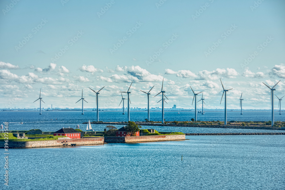 Scandinavian Danish offshore wind farm or wind power station for green ...