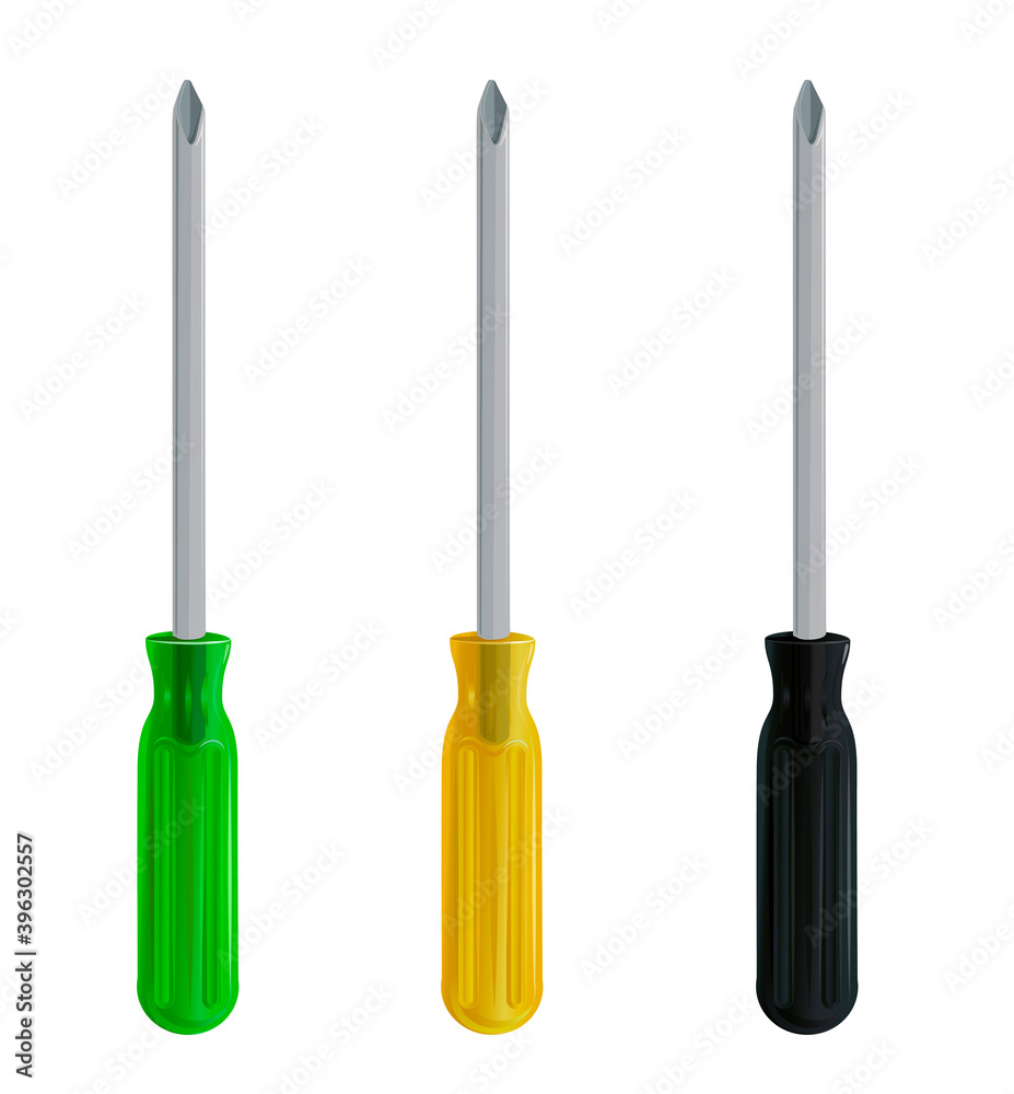 Vector illustration of star headed screwdriver set. Stock Vector ...