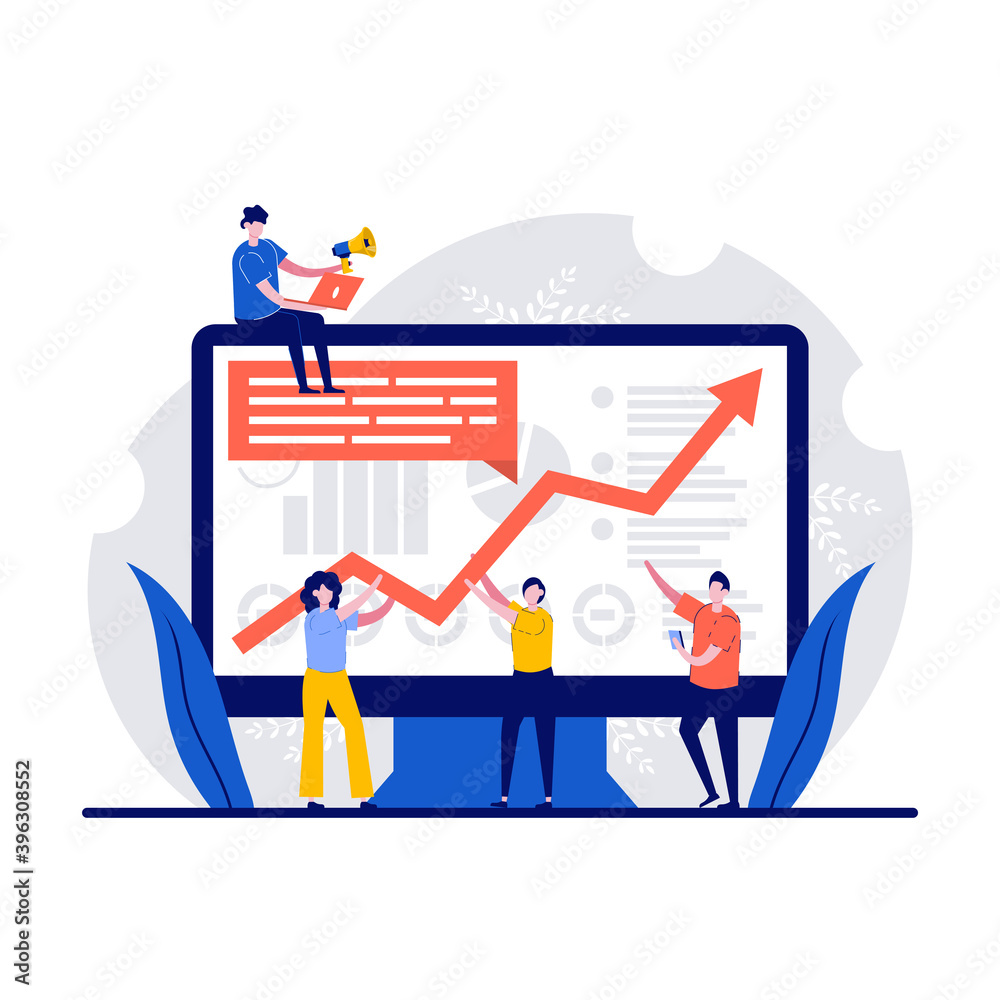 Vetor de Dashboard service, online reporting mechanism, key performance ...