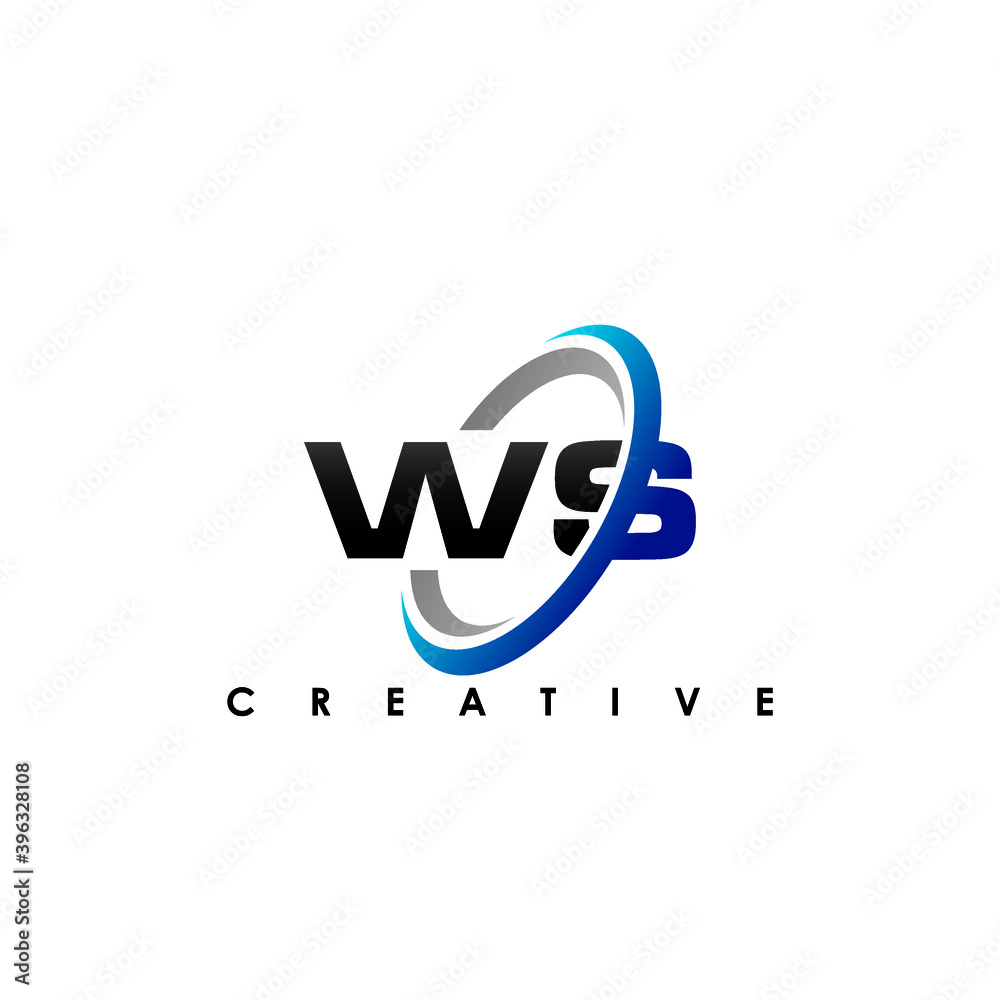 WS Letter Initial Logo Design Template Vector Illustration Stock Vector ...