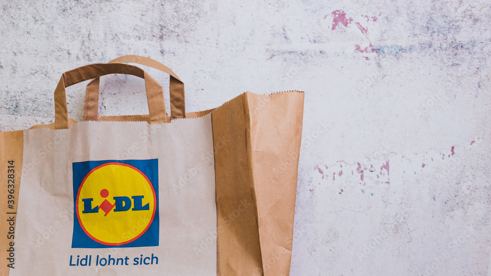Lidl paper bag Stock Photo | Adobe Stock