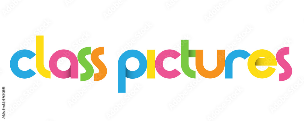 CLASS PICTURES colorful vector typography banner Stock Vector | Adobe Stock