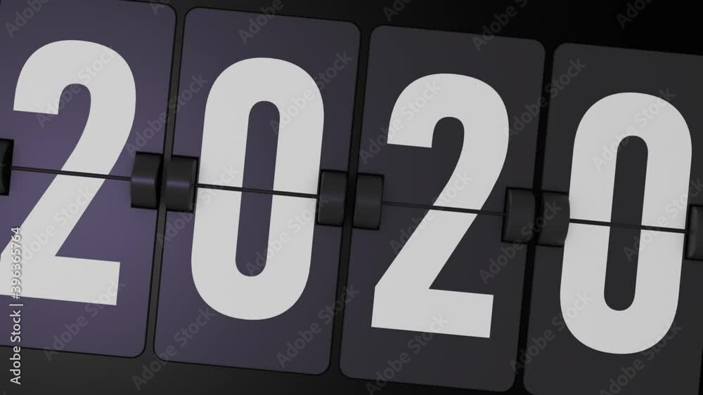 3d render animation of Extremely closeup of Flip countdown timer of ...