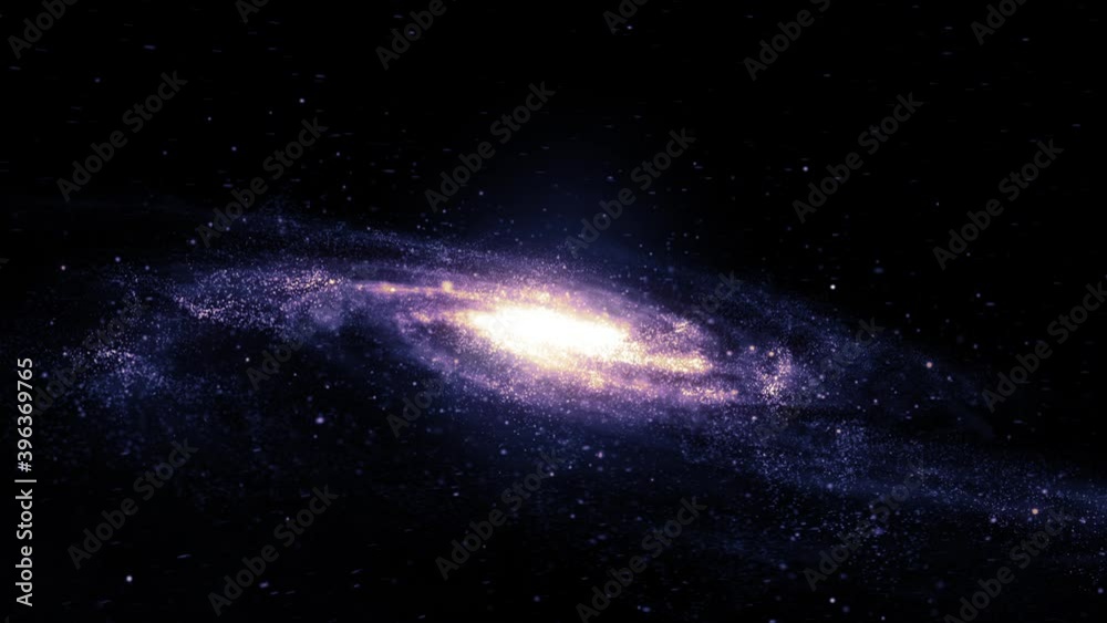 CG particles in the form of a galaxy in the shape of the Milky Way 素材庫 ...