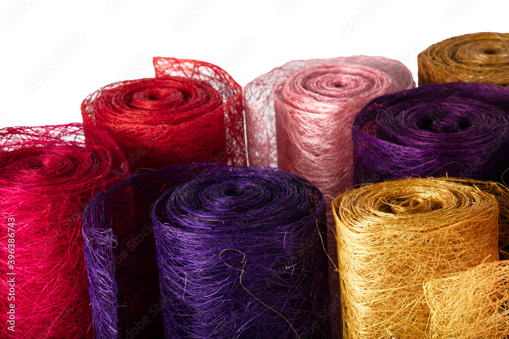 Abaca fabric. Handmade Abaca Fiber Sheet Craft. Abaca Scrunch Mesh Roll ...