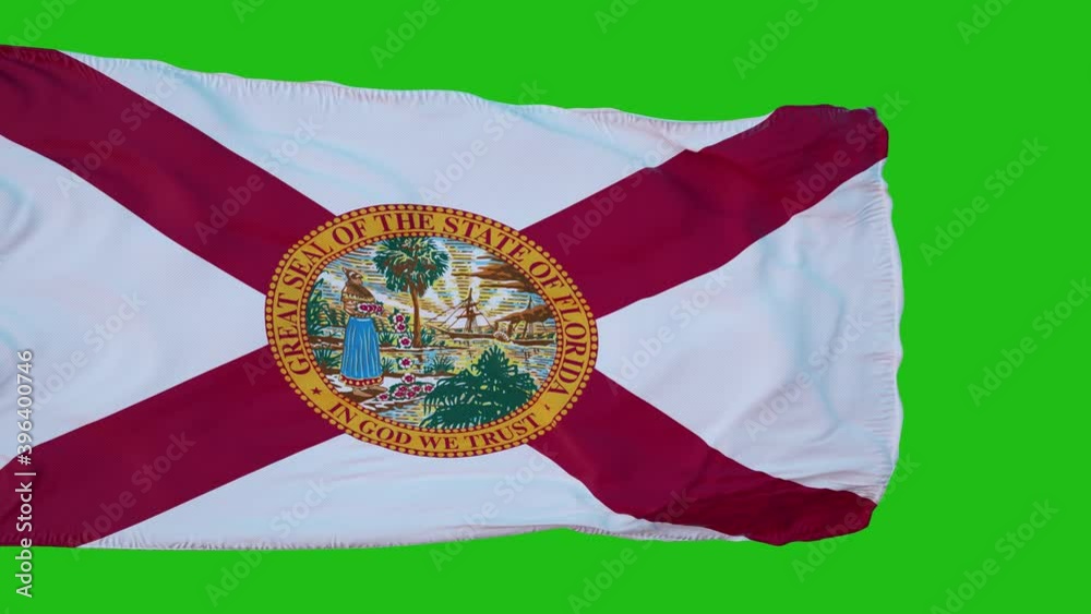 Flag of Florida on Green Screen. Perfect for your own background using ...