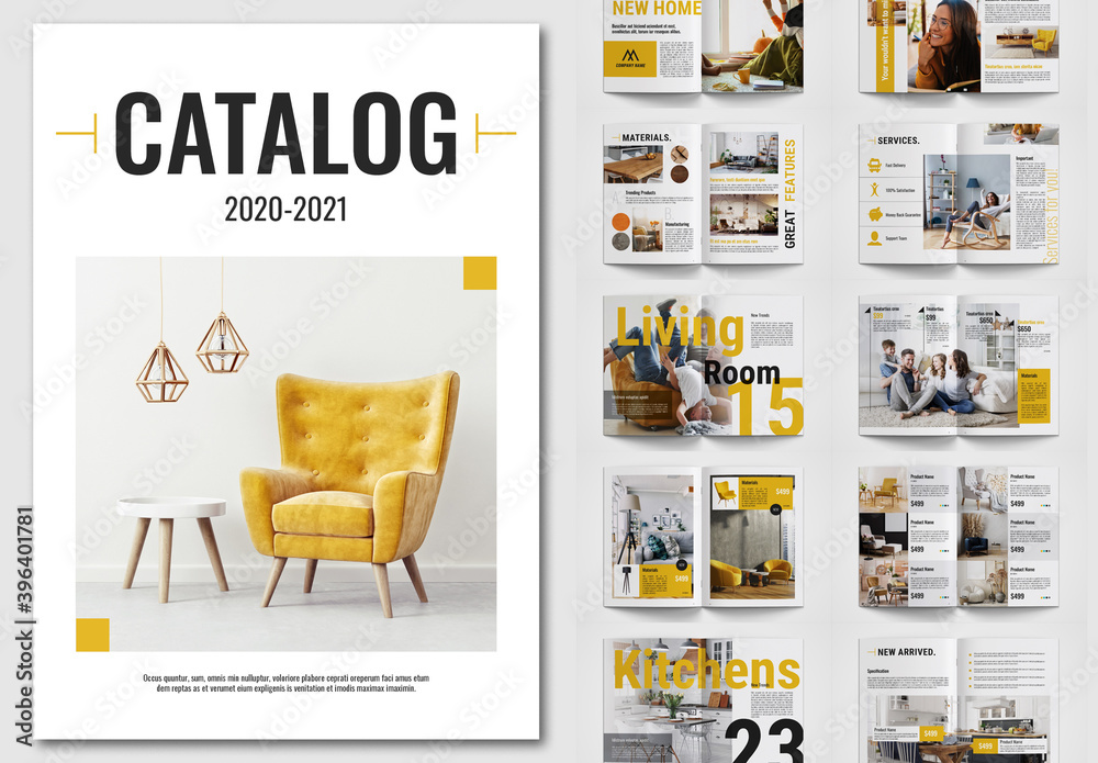Product Catalog Layout Stock Template | Adobe Stock