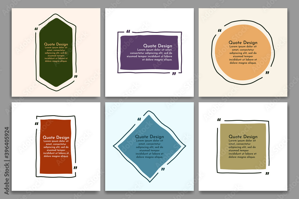 Vector minimalist posters set. Quote frames blank templates set ...