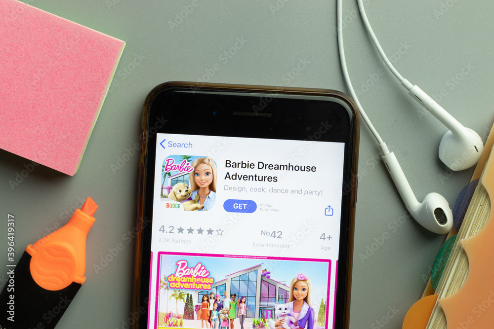 New York, USA - 1 December 2020: Barbie Dreamhouse Adventures mobile ...