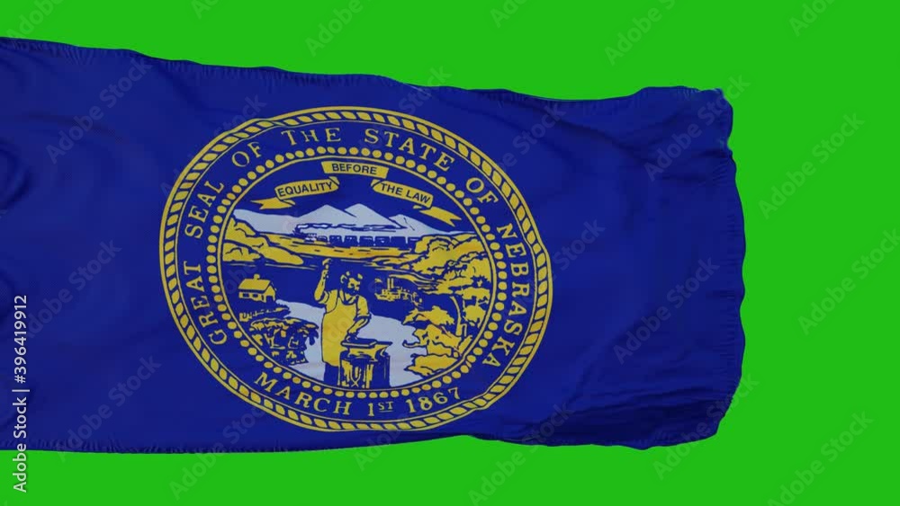 Flag of Nebraska on Green Screen. Perfect for your own background using ...
