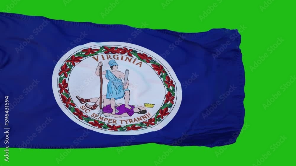 Flag of Virginia on Green Screen. Perfect for your own background using ...