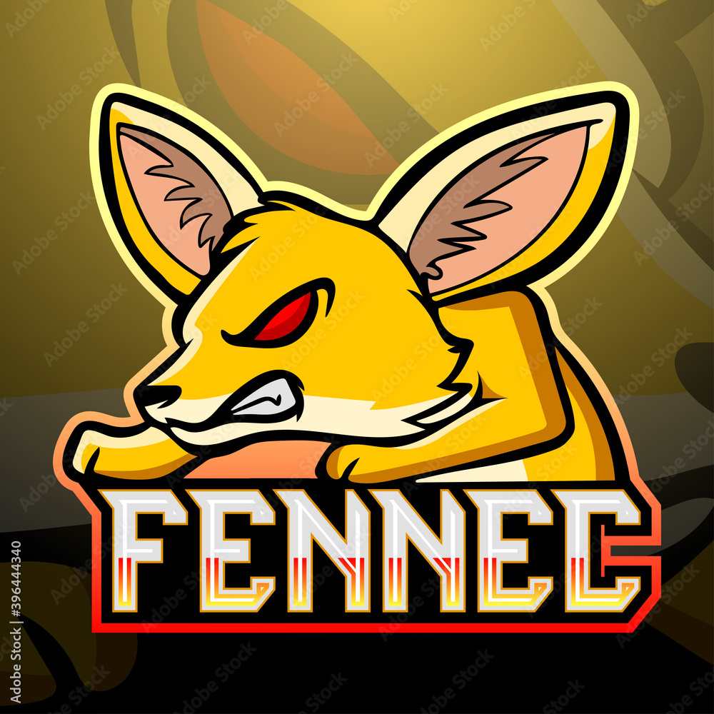 Fennec fox esport mascot logo design Stock Vector | Adobe Stock