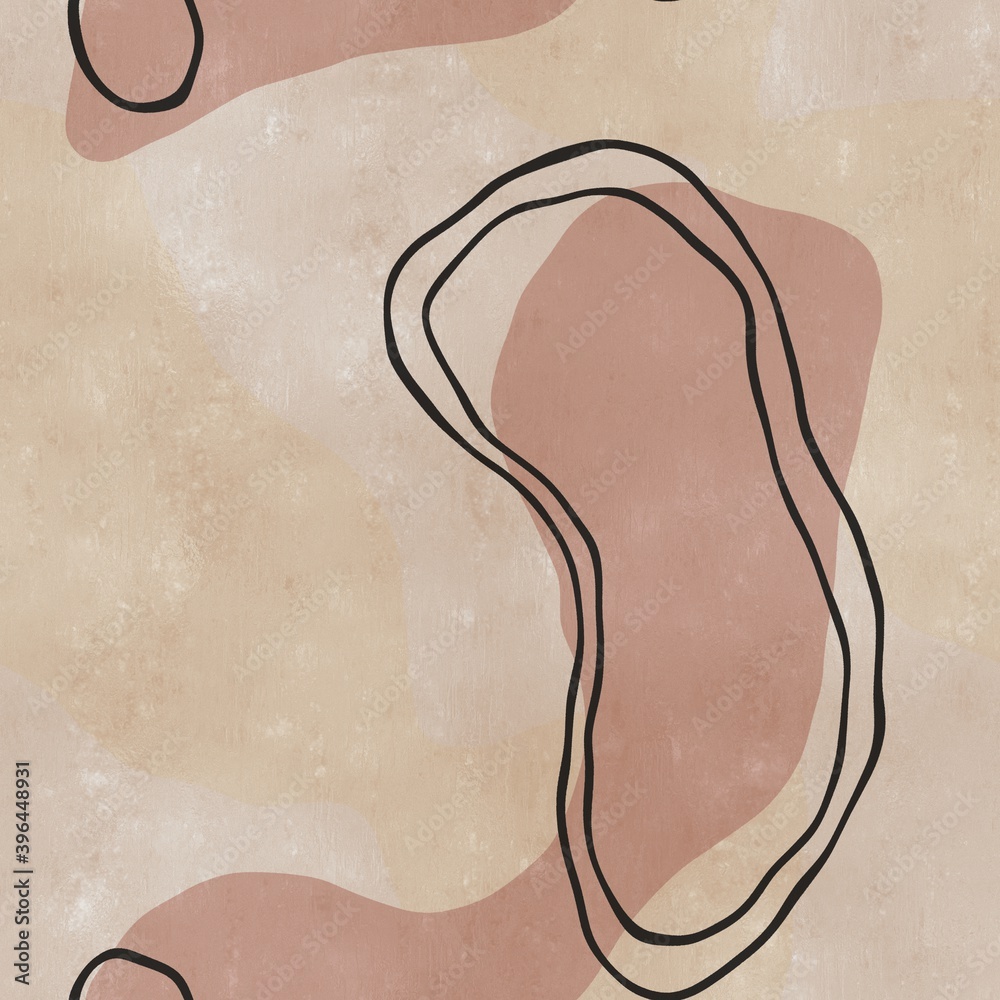 Seamless organic rounded curvy shapes naive design. High quality ...