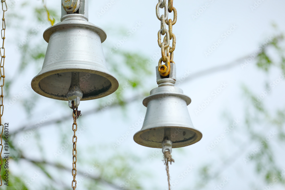 Prayer bells at hindu temple in Tmailnadu Stock Photo | Adobe Stock