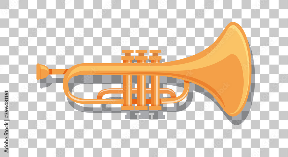 Trumpet isolated on transparent background Stock Illustration | Adobe Stock