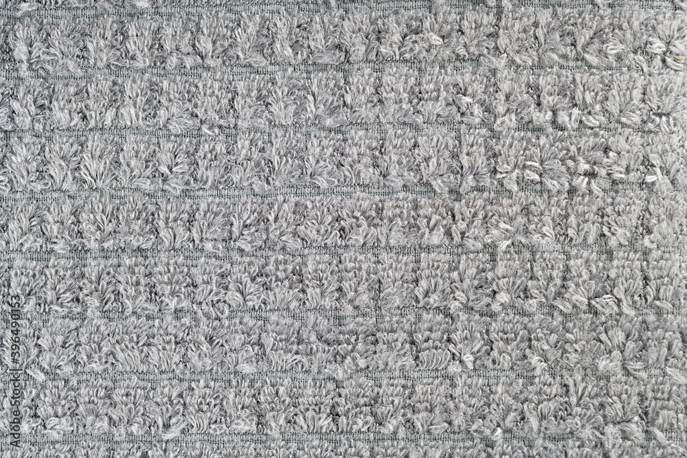 Wool black fabric texture.Full frame details of loop pile blue carpet ...