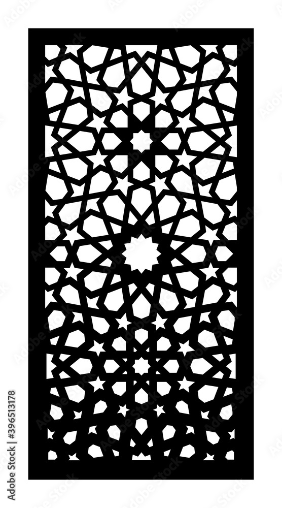 Morocco, moroccan laser cut vector panel, screen, fence, divider. Cnc ...
