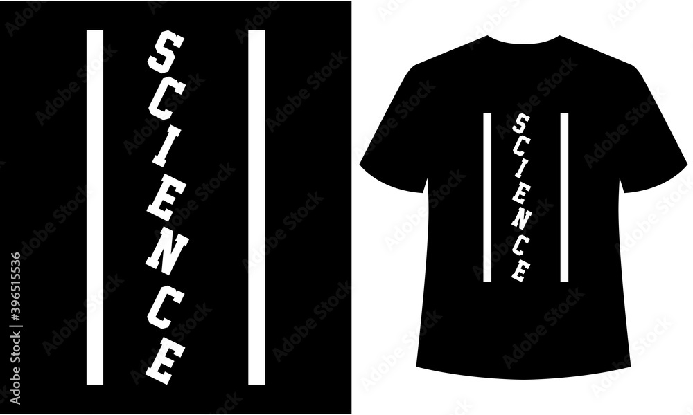 science typography tshirt design,print ready t shirt,tshirt template ...