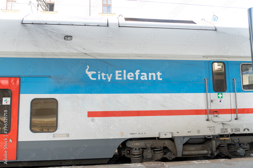 Prague, Czech Republic - July 24, 2020: The Class 471 electric motor ...