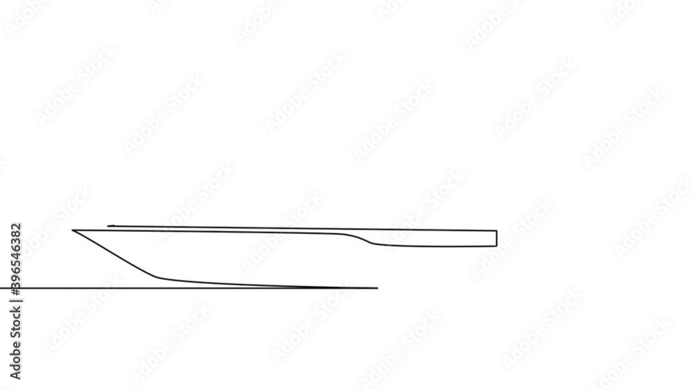 Self drawing simple animation of single continuous one line drawing ...