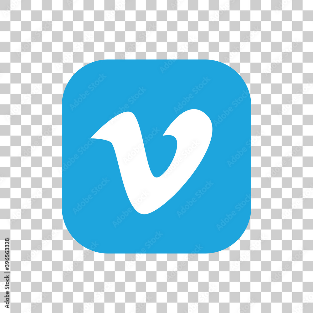 blue vimeo logo on a transparent background, vector editorial Stock Vector | Adobe Stock