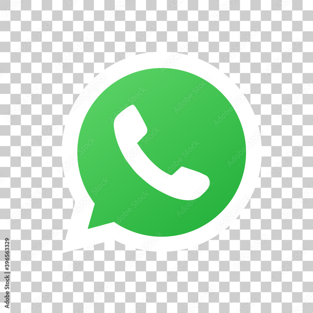 green whats app logo logo on transparent background, vector edition ...