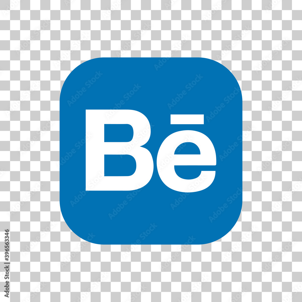 blue Behance logo on a transparent background, vector editorial Stock ...
