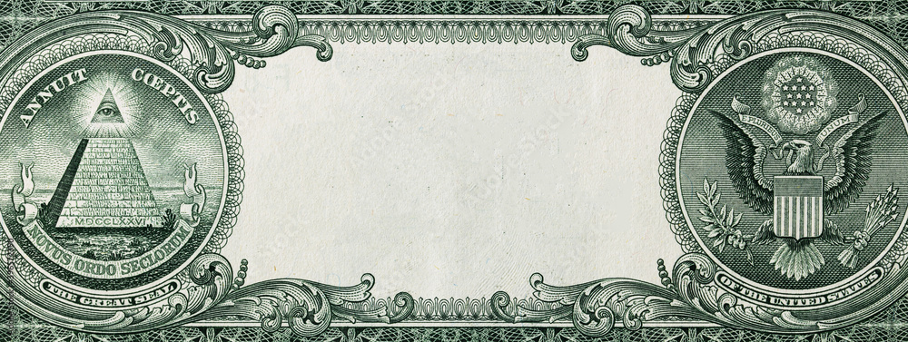 U.S. dollar border with empty middle area Stock Photo | Adobe Stock