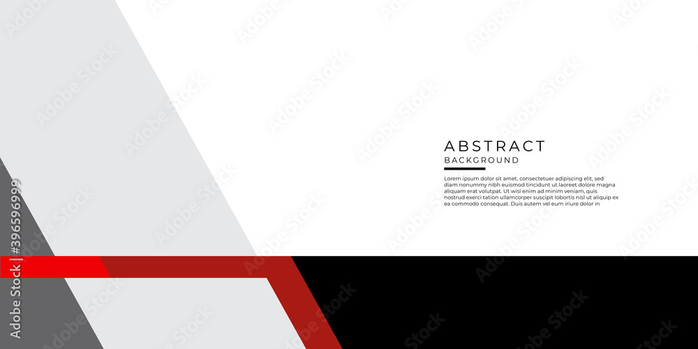 Red and white element for slide infographic on background. Presentation ...