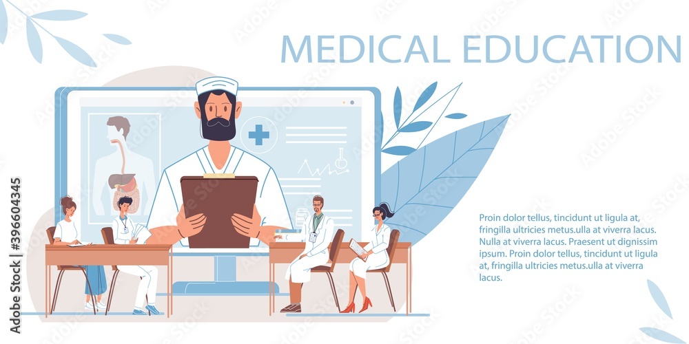 Cartoon flat doctor characters and nurses in uniform,laboratory coats ...