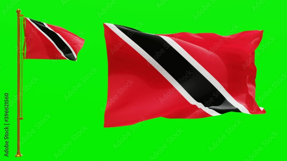 Flags of Trinidad and Tobago with Green Screen Chroma Key High Quality ...