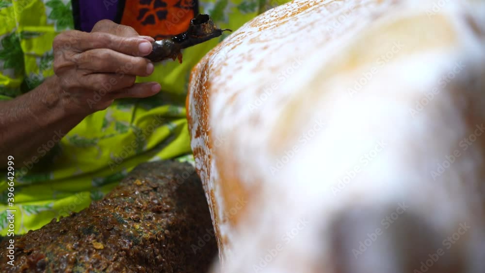 Indonesia December 2, 2020: Batik, Close Up hand and canting, making ...