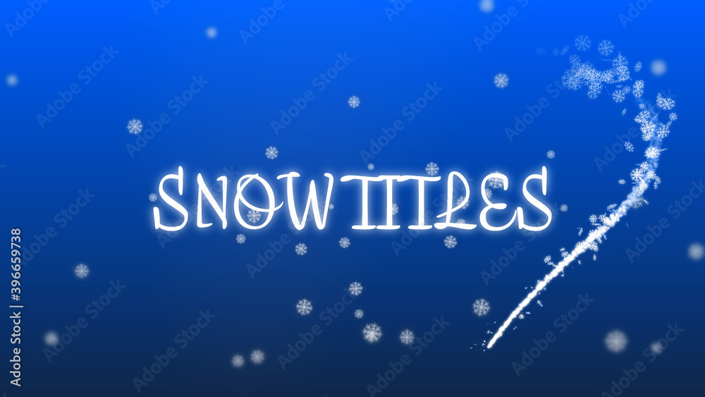 Simple Snow Titles Stock Template | Adobe Stock