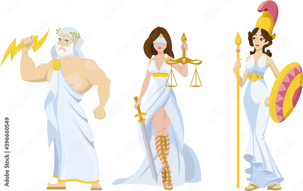 roman greek gods people historical characters Zeus Athena Themis ...