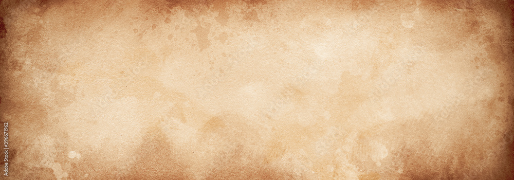 Vintage old paper banner background, Grunge brown paper texture or ...