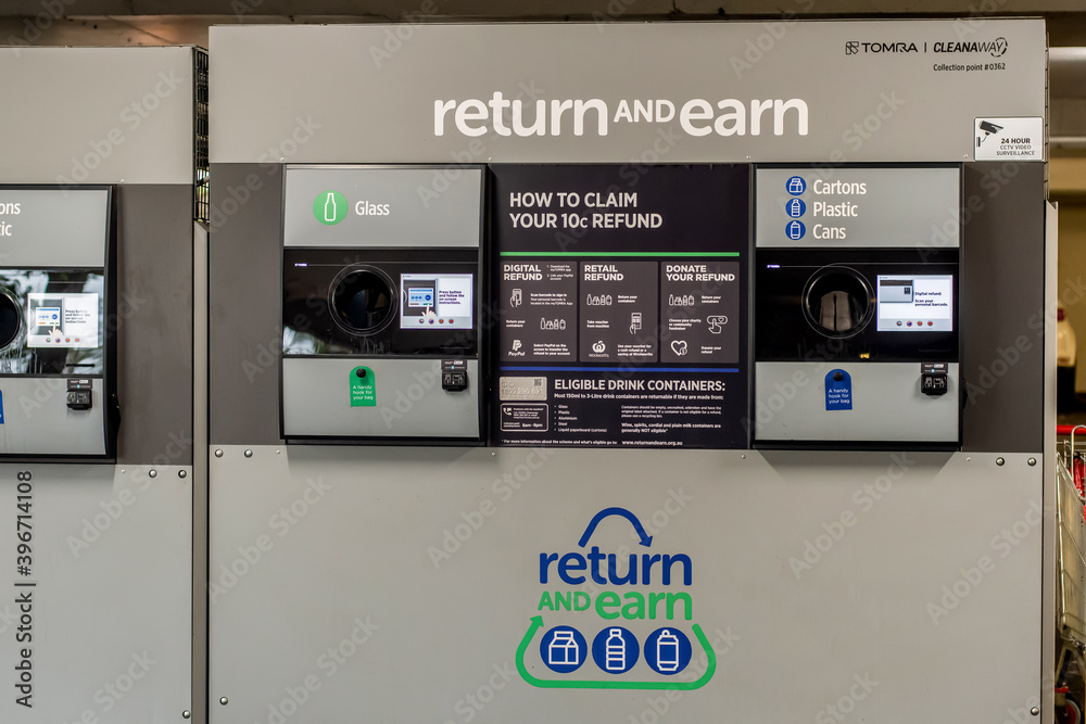 Sydney, Australia 2020-01-18. Return and Earn public return point for ...
