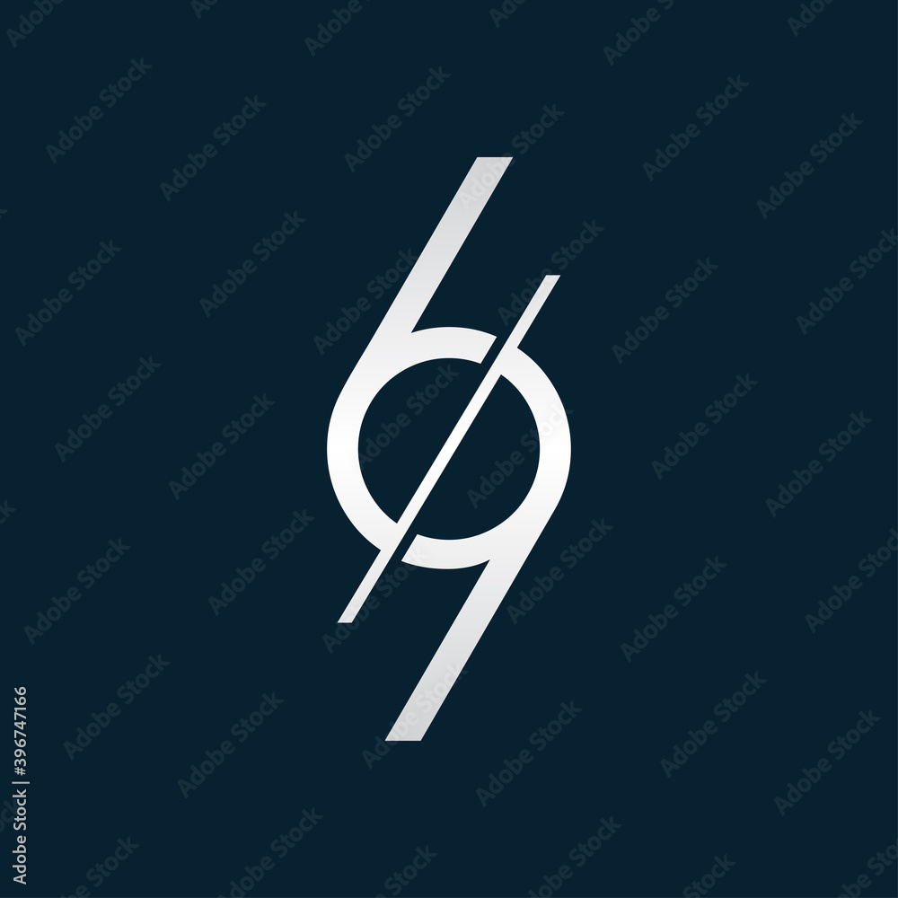 Number 69 letter logo icon designs vector Stock Vector | Adobe Stock