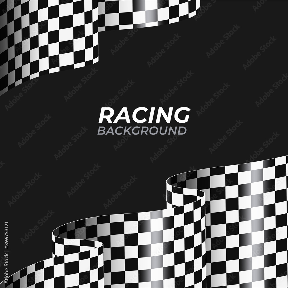 checkered flag background. Vector illustration Stock Vector | Adobe Stock