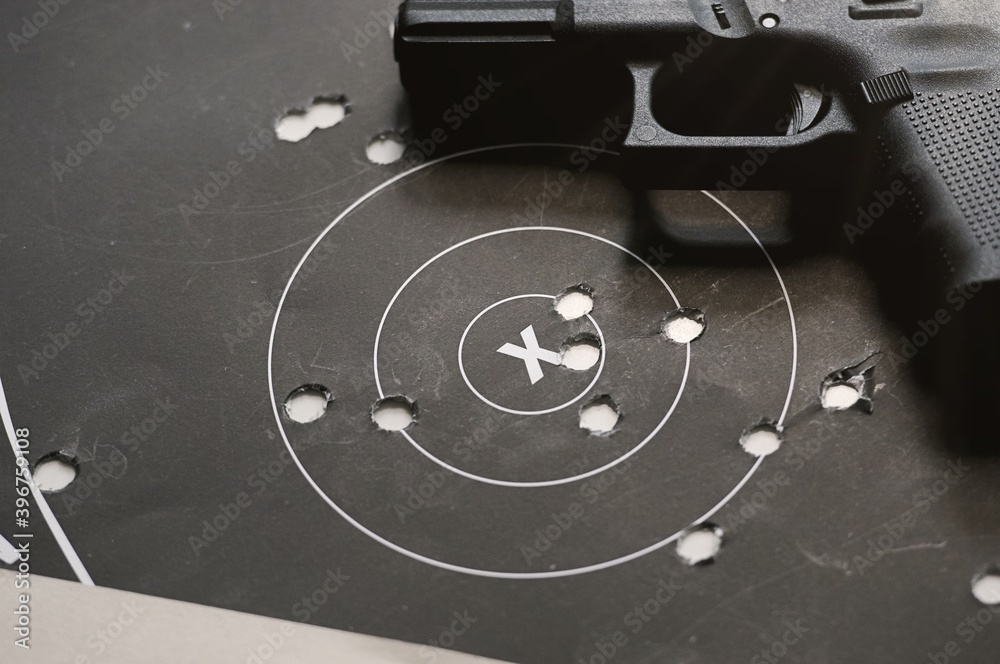 Goal setting with target, objectives and planning concept, top view ...