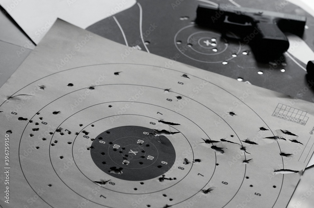 Goal setting with target, objectives and planning concept, top view ...