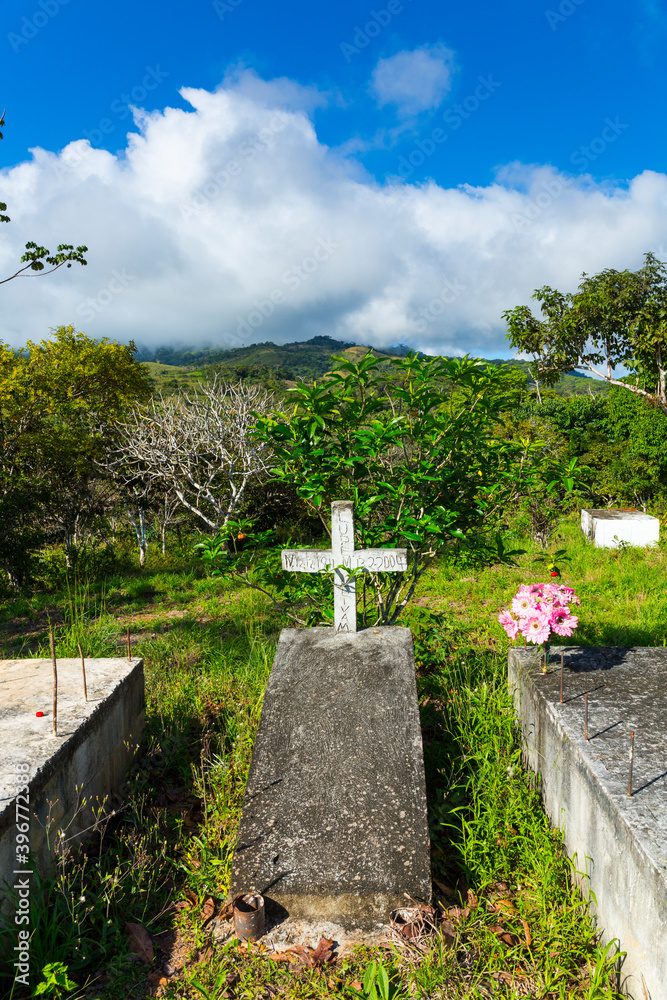 Cemetery Boruca (also known as the Brunca or the Brunka) indigenous ...