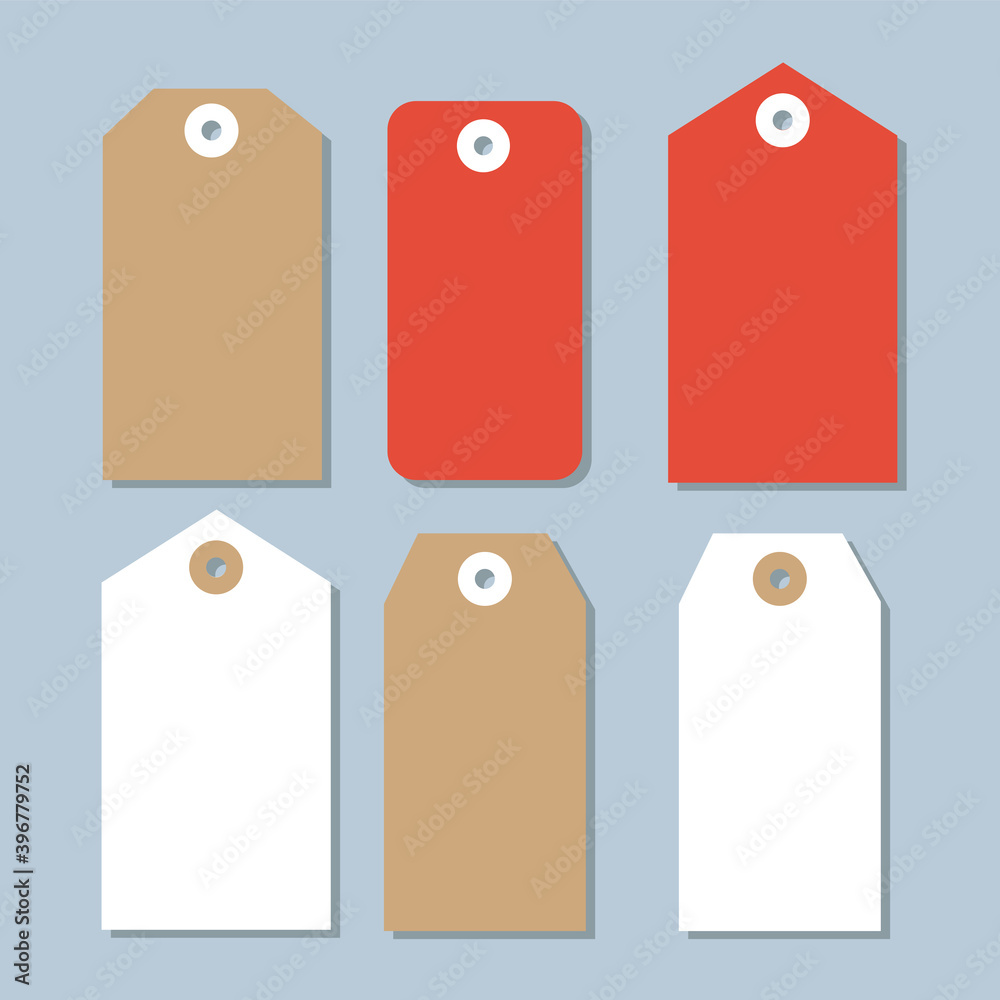 Vintage Christmas Gift Tags Set. Simple Blank Labels Ready to Print ...