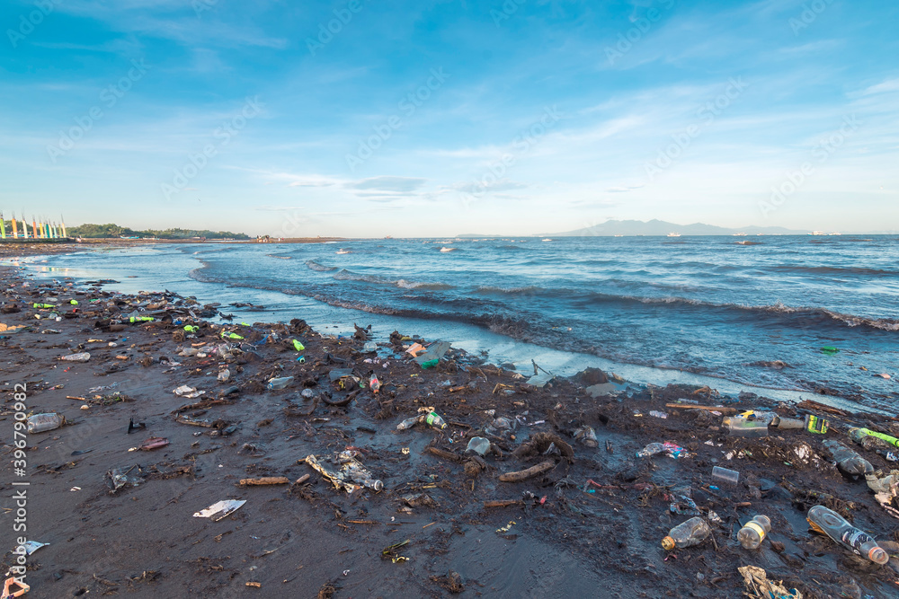 Naic, Cavite, Philippines - Dec 2020: An extremely polluted beach ...