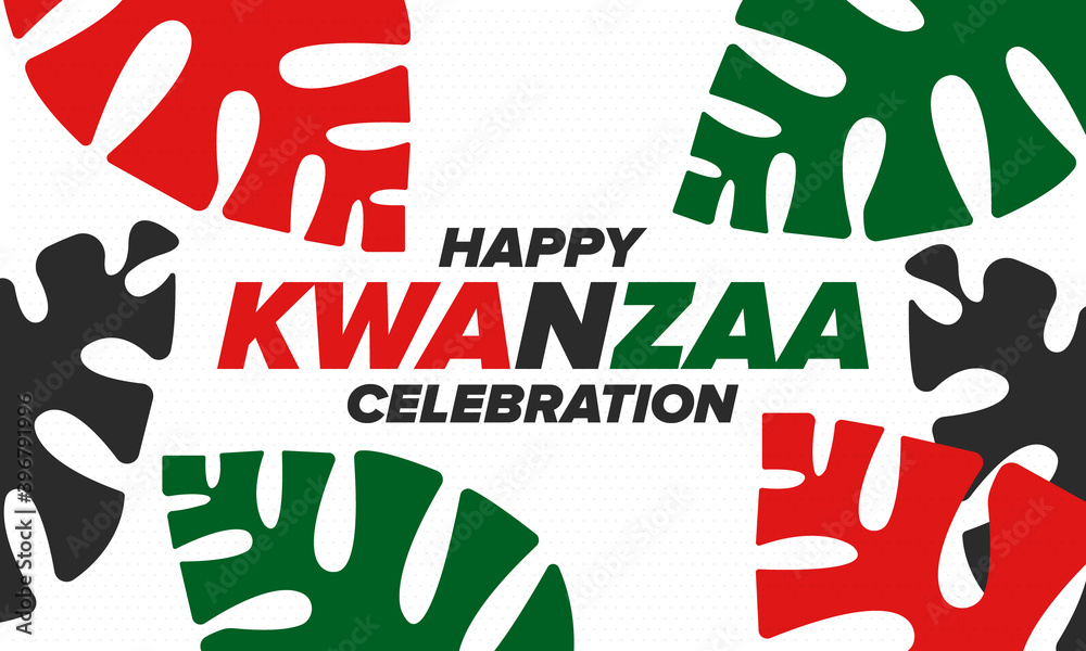 Kwanzaa Happy Celebration. African and African-American culture holiday ...