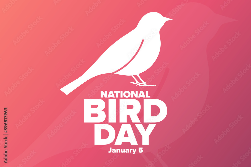 National Bird Day. January 5. Holiday concept. Template for background ...