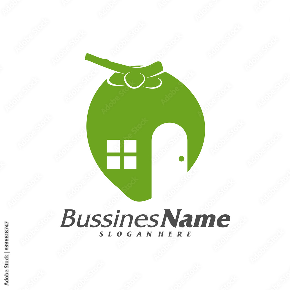 House Coconut logo vector template, Creative Coconut logo design ...