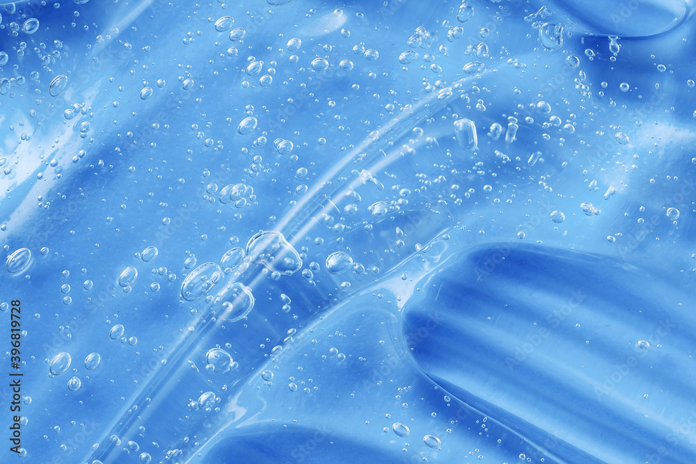 Blue gel smear swatch. Antibacterial sanitizer for hygiene sample ...