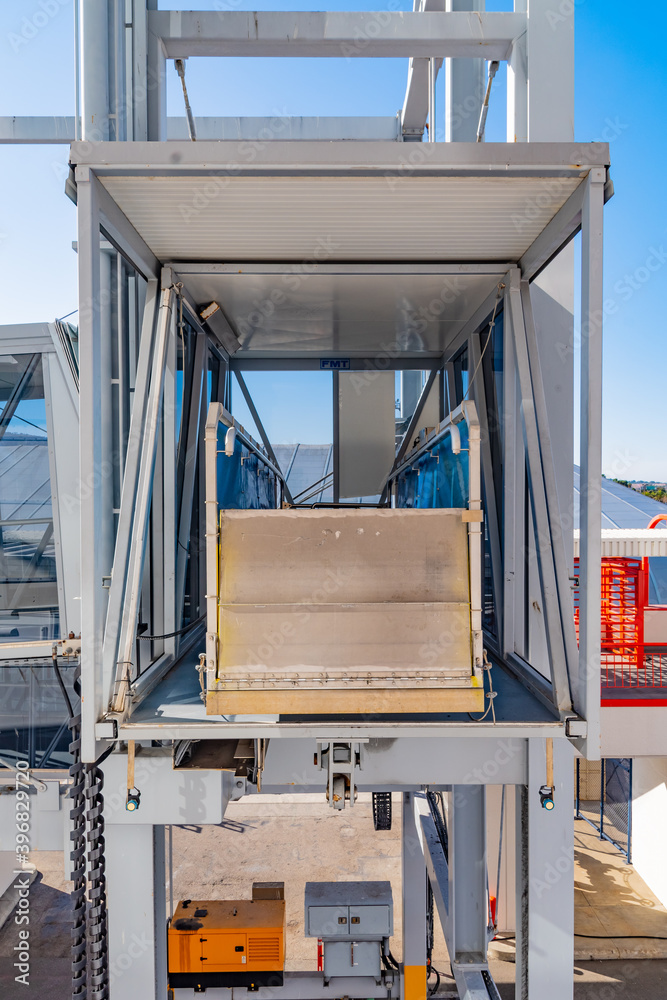 Retractable Passenger Boarding Bridge used to connect airport or cruise ...