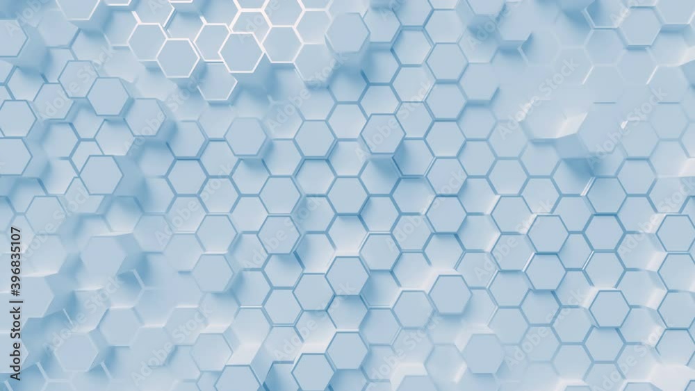 Energy Hexagon Surface Loop 1 Light Color Cycle: minimal hexagonal grid ...